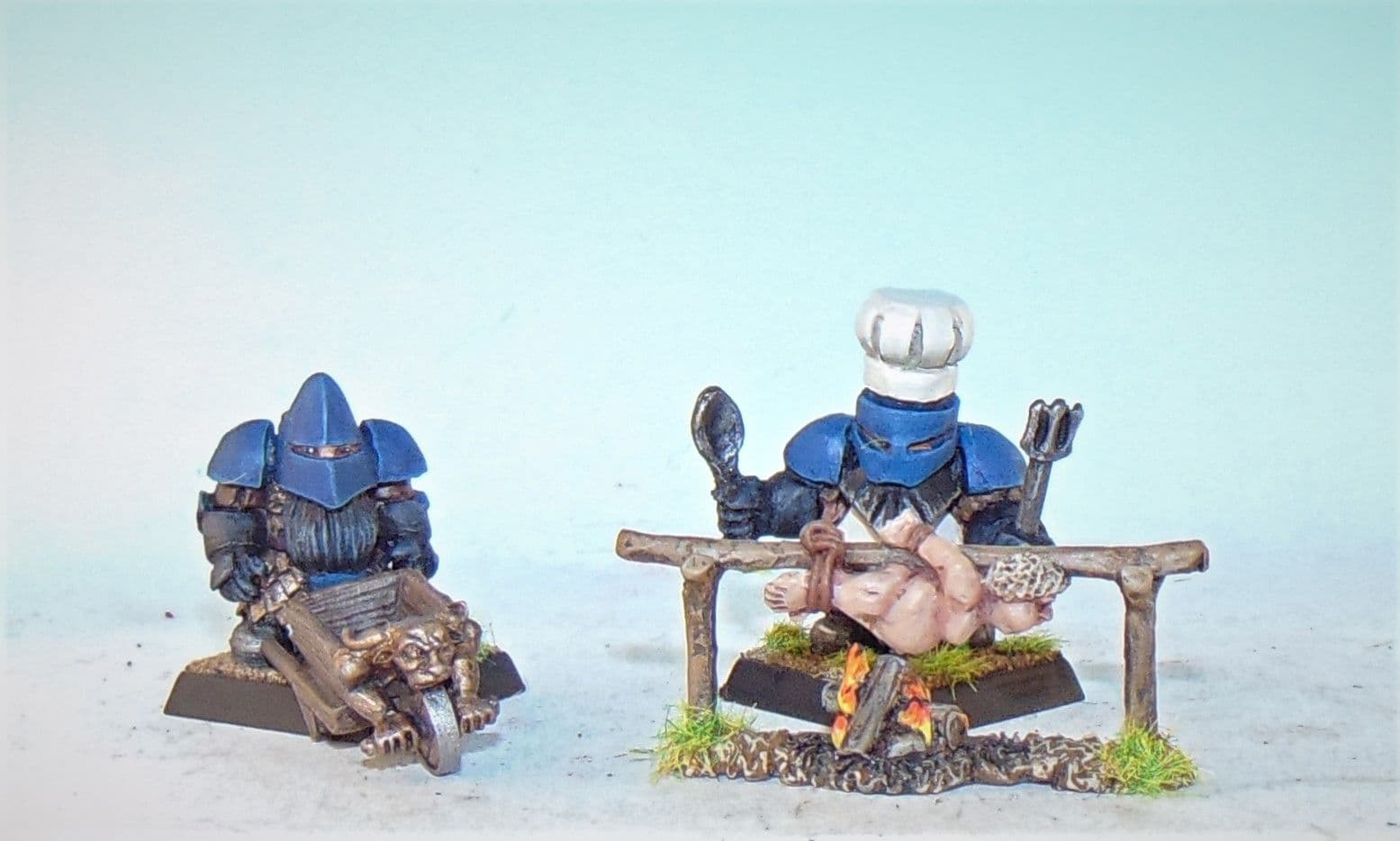 Ewal Dvergar - Evil Dwarfs Chef and Civilian | Oldhammer 28mm Miniatures
