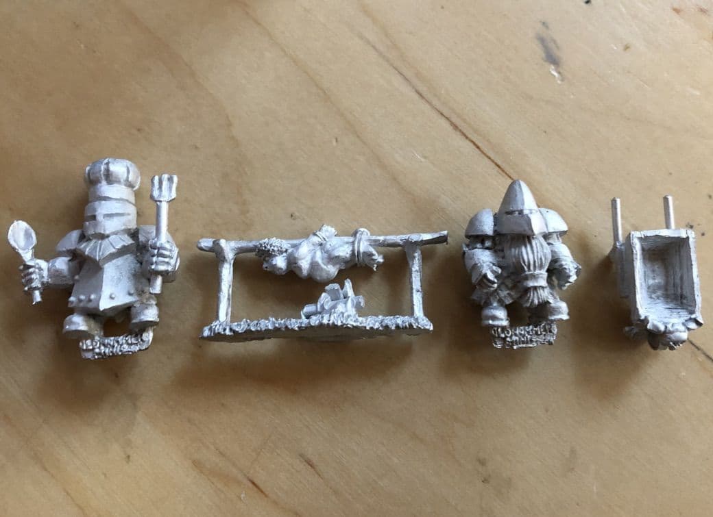 Ewal Dvergar - Evil Dwarfs Chef and Civilian | Oldhammer 28mm Miniatures